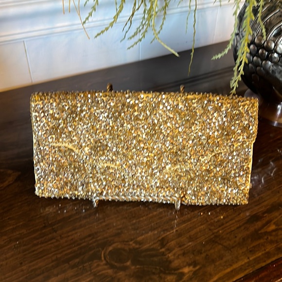 Walborg | Bags | Vintage Mcm Walborg Gold Satin Clutch | Poshmark